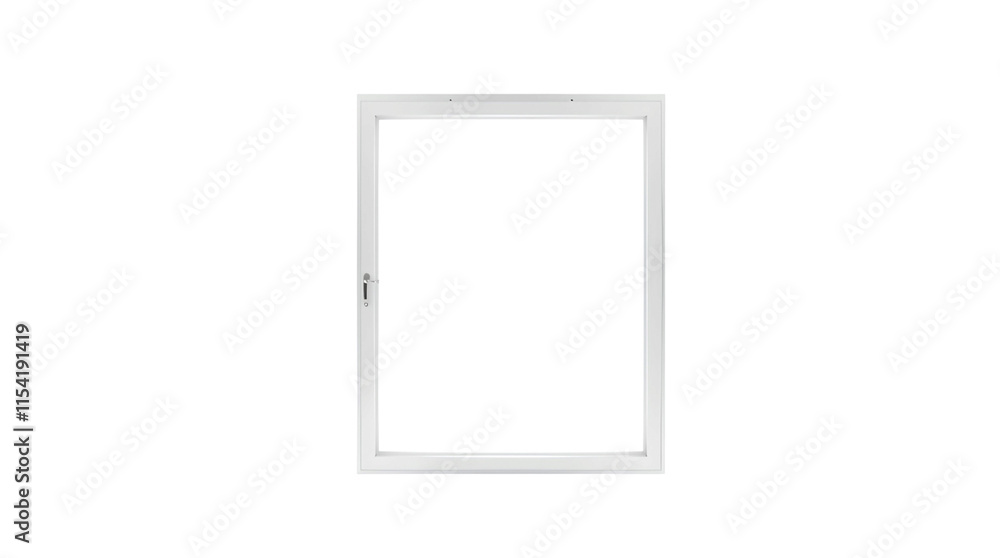 white square window frame with a minimalist design, presented on a ...