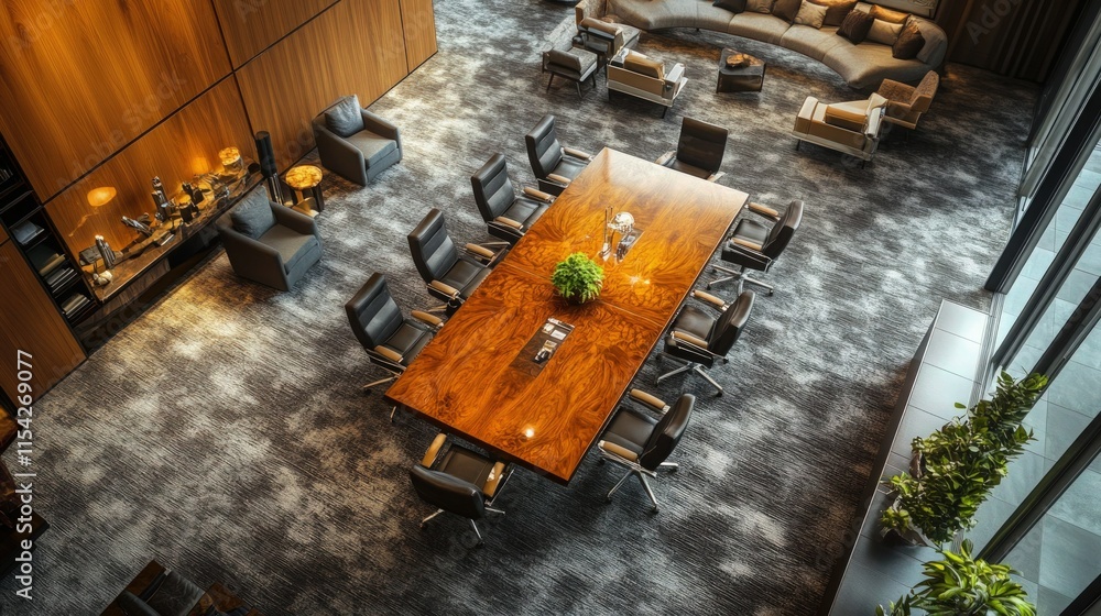 Open office plan with private cubicle sections Stock Photo | Adobe Stock