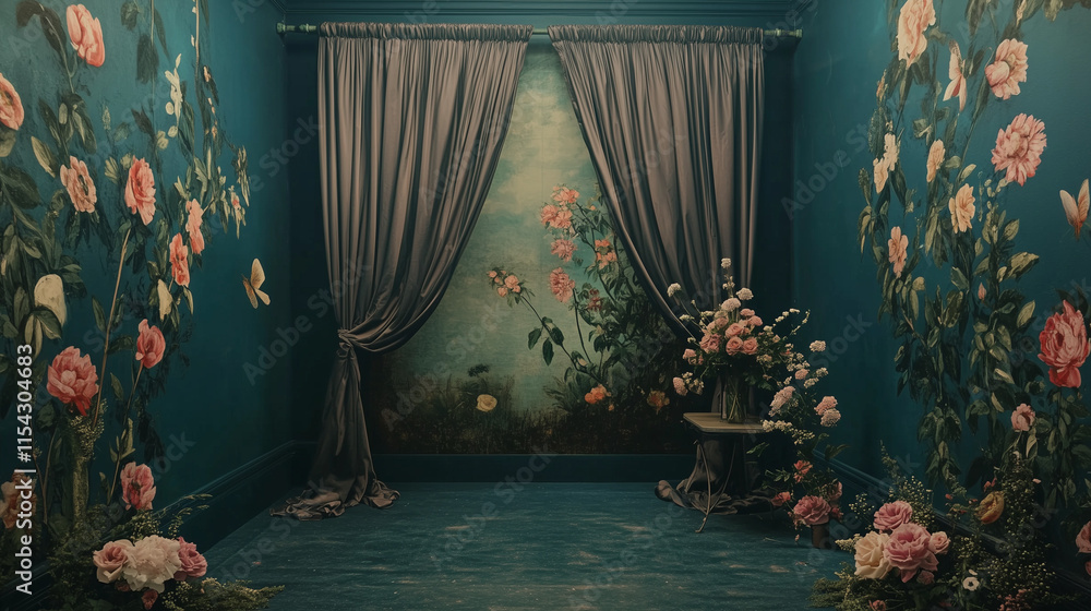 Photoshoot Backdrop Digital Backdrop | Fine Art Curtain Wall Textures ...