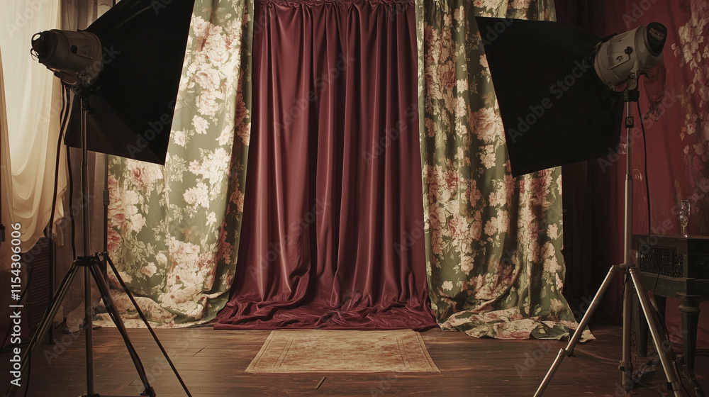 Photoshoot Backdrop Digital Backdrop | Fine Art Curtain Wall Textures ...