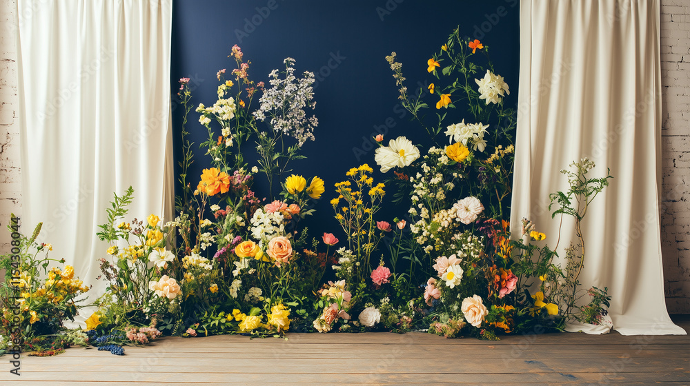 Photoshoot Backdrop Digital Backdrop | Fine Art Curtain Wall Textures ...