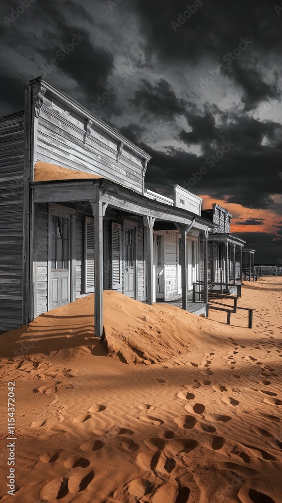 4K Ghost Town Wallpaper - Abandoned Buildings in the Desert Stock Photo ...