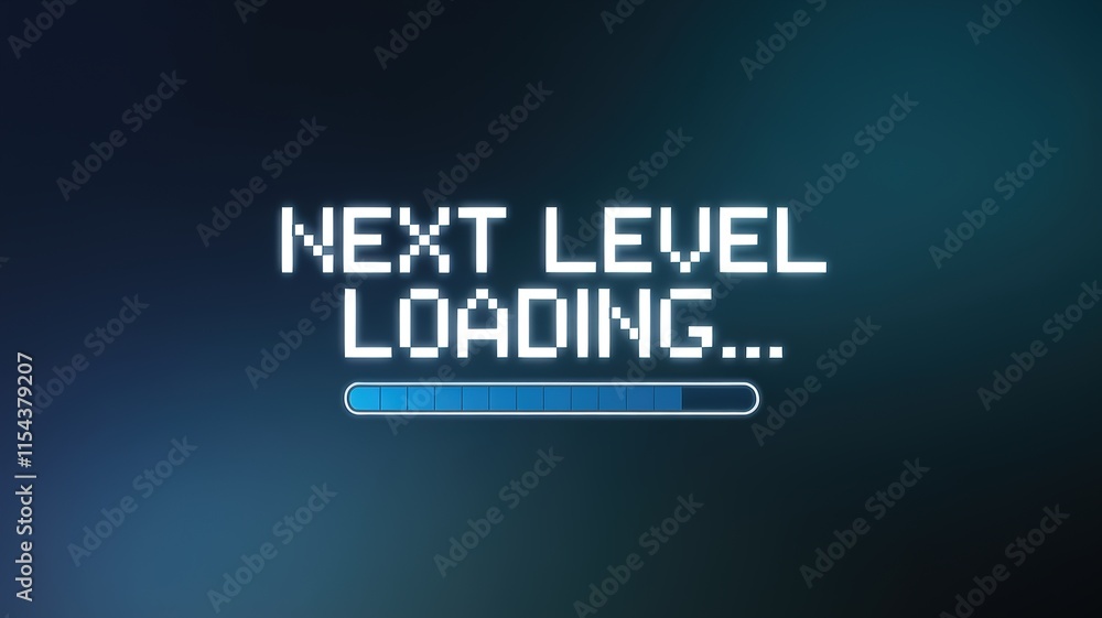 4K Gaming Wallpaper - Next Level Loading Screen Stock Illustration ...