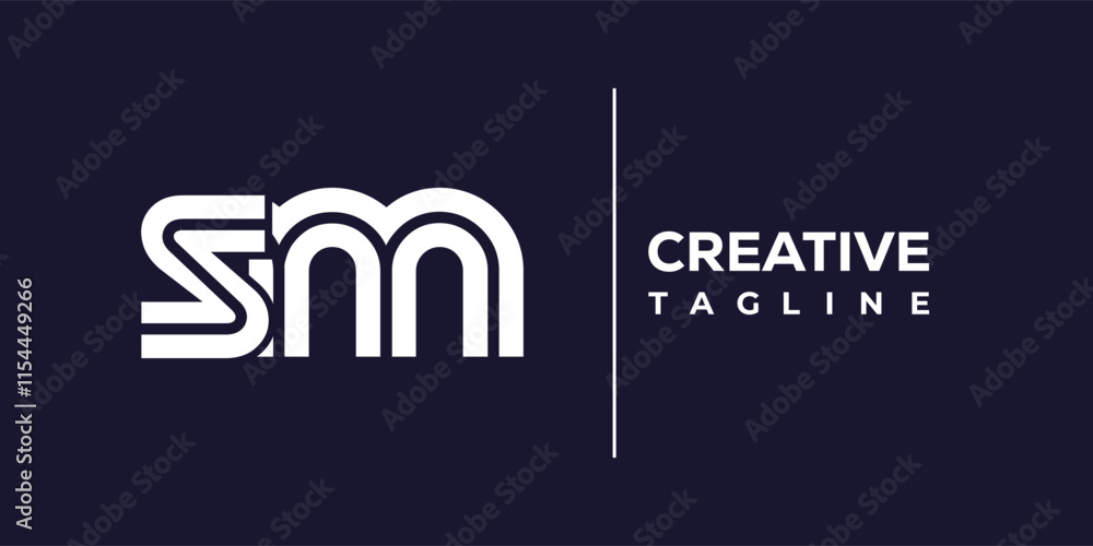 S and M logo design. SM abstract Letters Logo Monogram. This logo ...