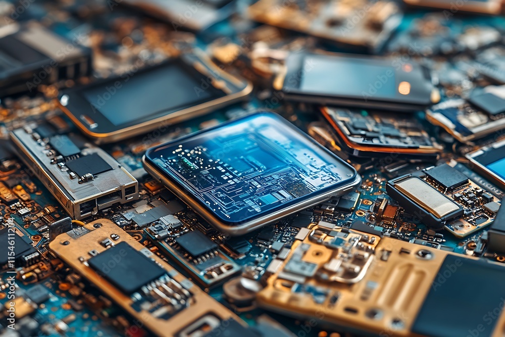 E waste, electronic scrap, circuit boards, and obsolete technology ...