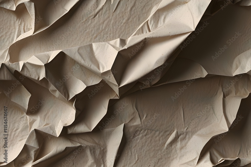 Crumpled wrinkled sheet of paper background texture. Stop motion ...