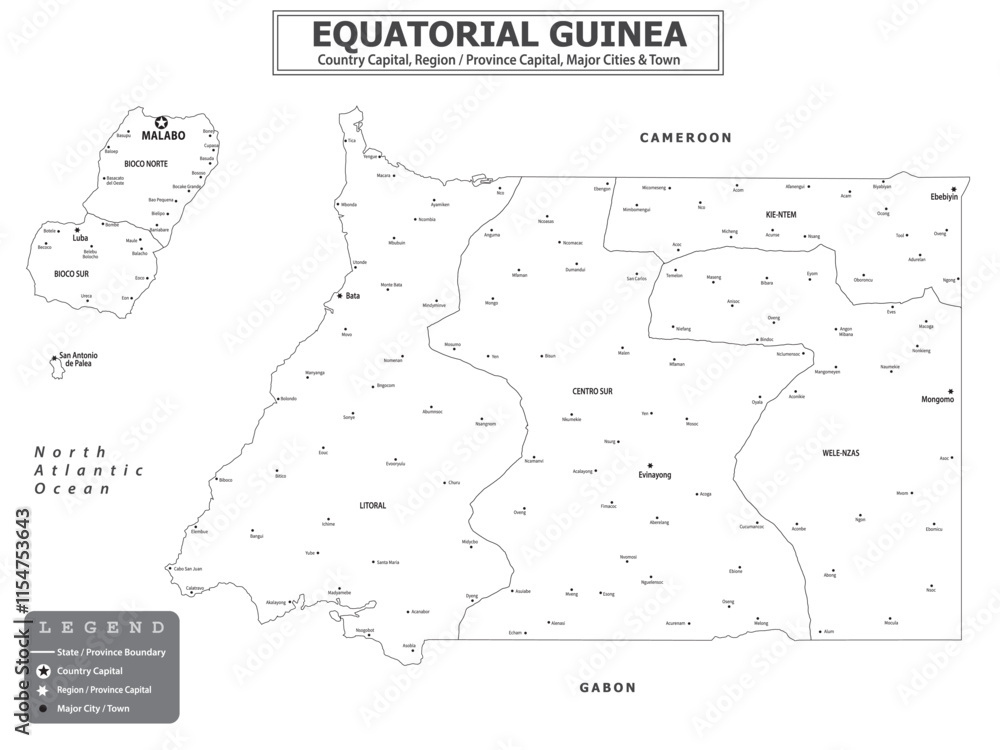 African Countries Geography Political map. Political map of country ...