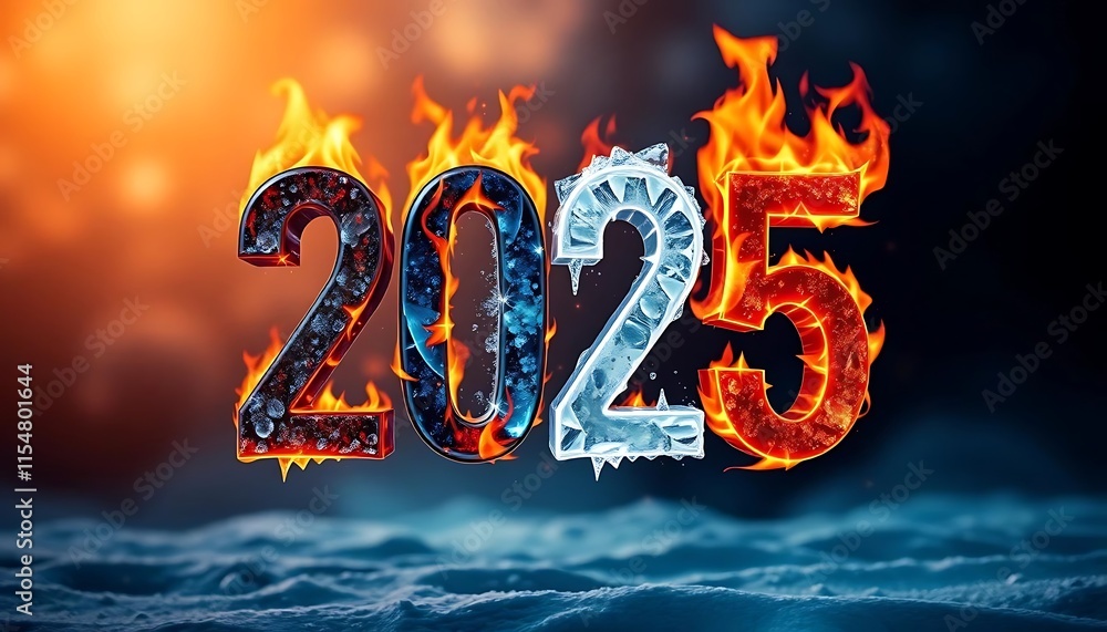 Celebrating 2025. Glittering 2025 sign Stock Illustration | Adobe Stock