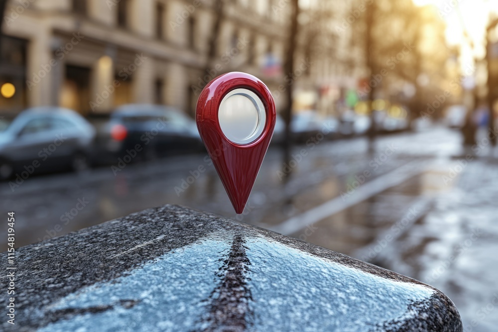 Directional Guide Gps Navigation Pointer Symbol On Display Precise Location Tracking