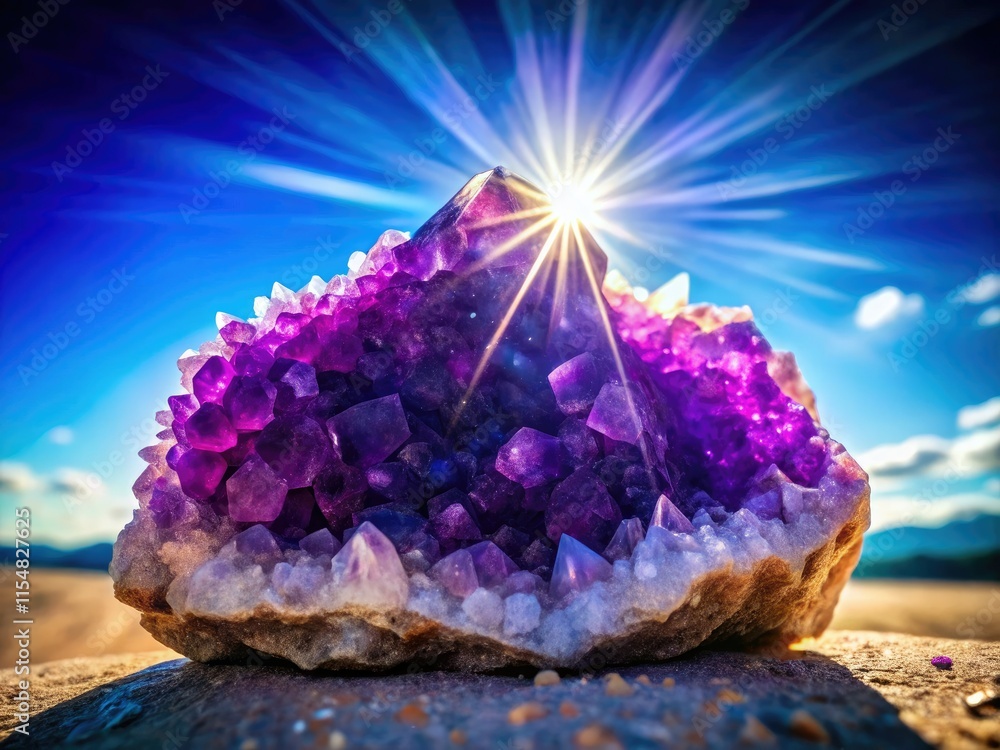Tilt-shift photography reveals a breathtaking amethyst geode sunburst ...