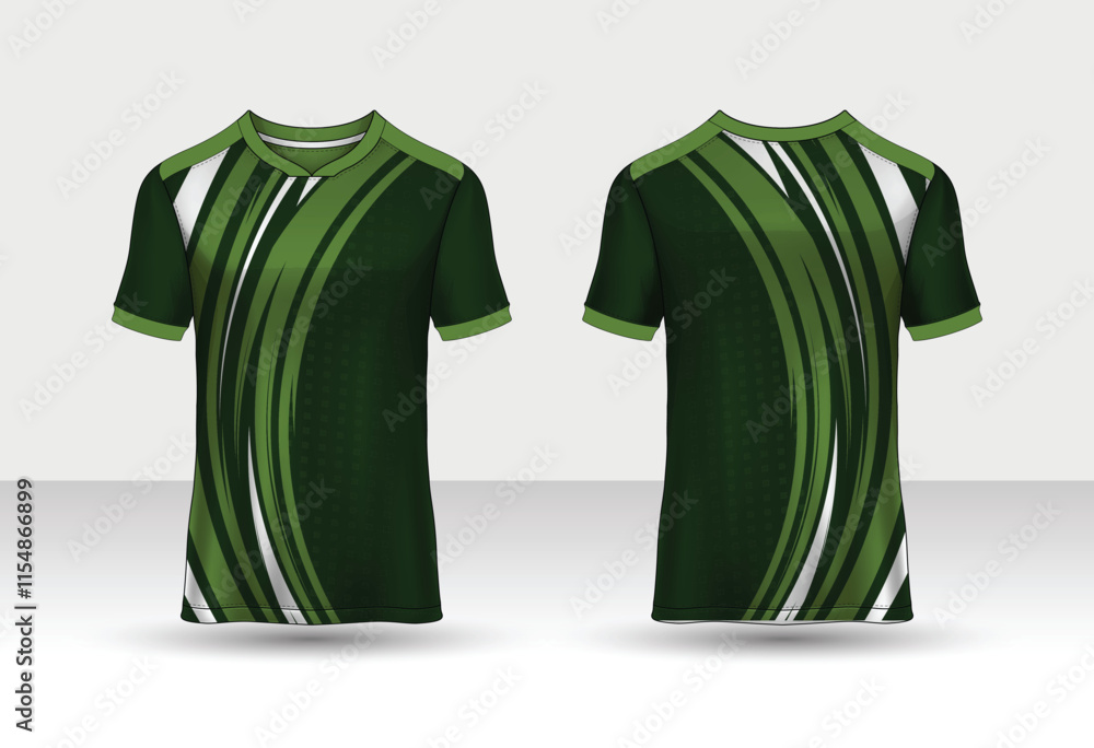 T-shirt sport vector design template, Men football club uniform mockup ...