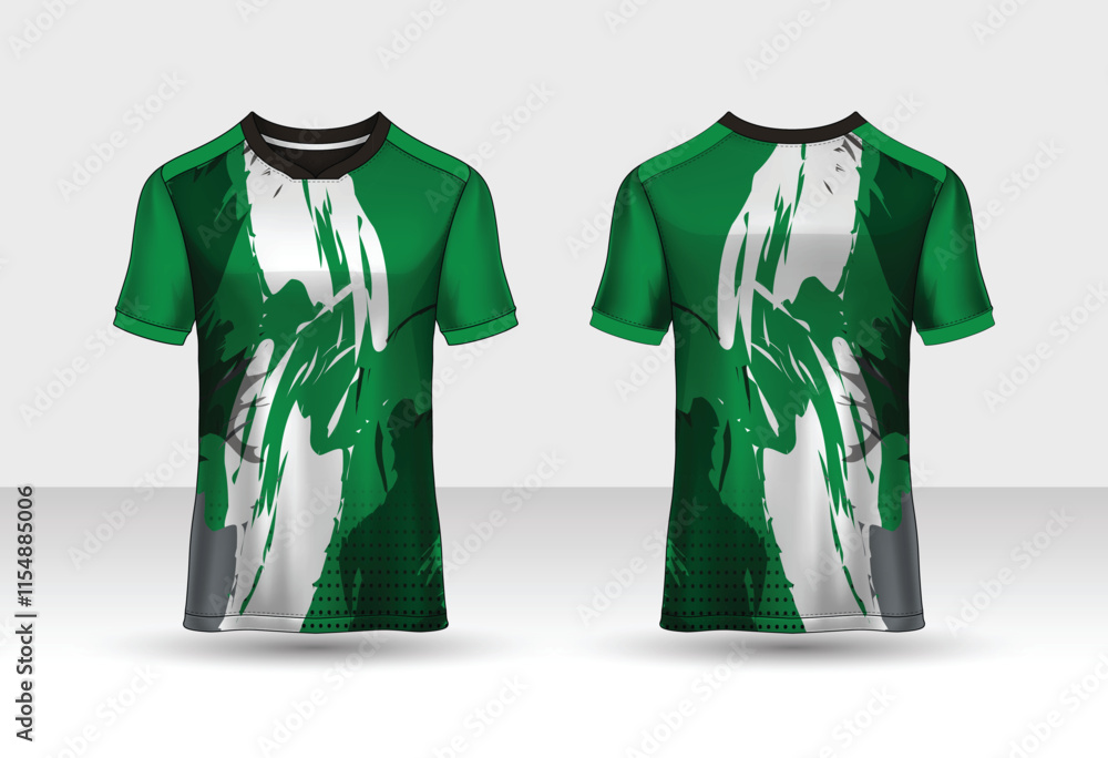 T-shirt sport vector design template, Men football club uniform mockup ...