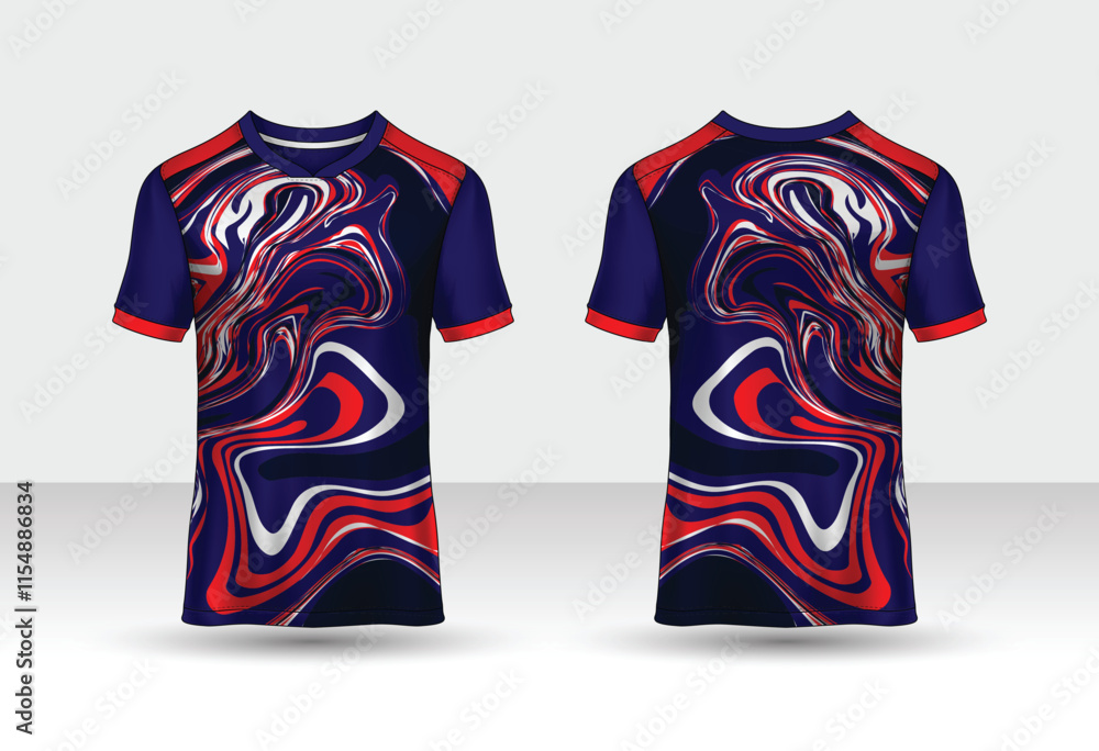T-shirt sport vector design template, Men football club uniform mockup ...