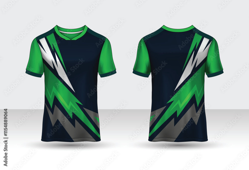 T-shirt sport vector design template, Men football club uniform mockup ...