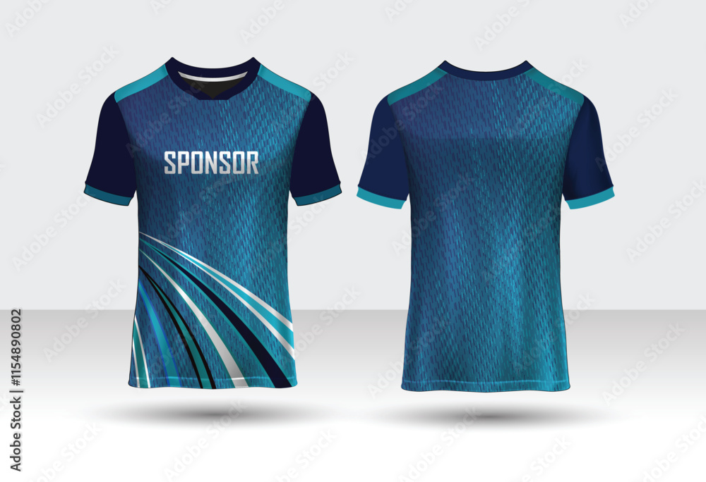 T-shirt sport vector design template, Men football club uniform mockup ...