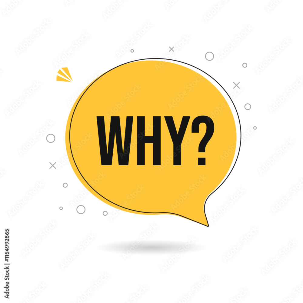 WHY question word speech bubble. Lettering. Why question text. Quote ...