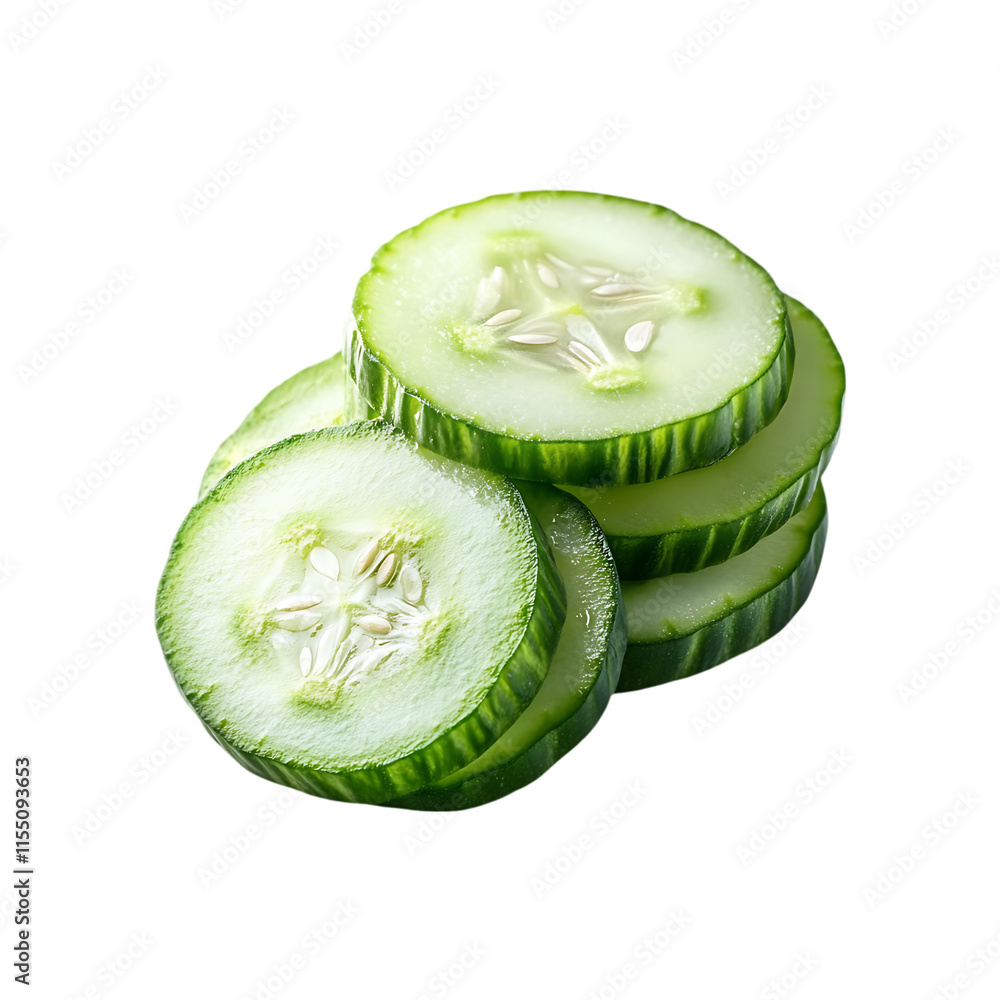 cucumber slices isolated on a transparent background, in PNG format ...