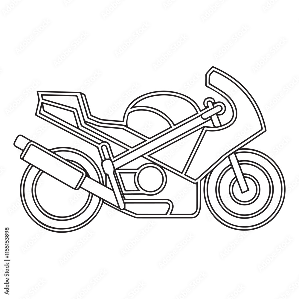 Coloring pages and learning the alphabet with Motorcycle. Educational ...