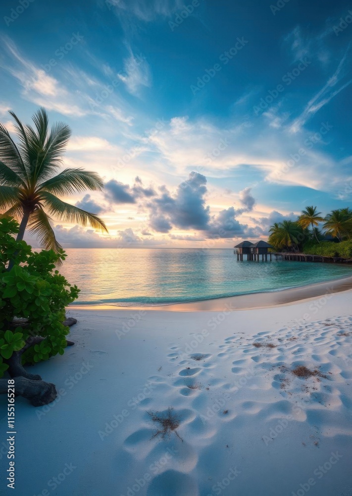 On tropical sandy beach in the maldives beach wallpaper summer ...
