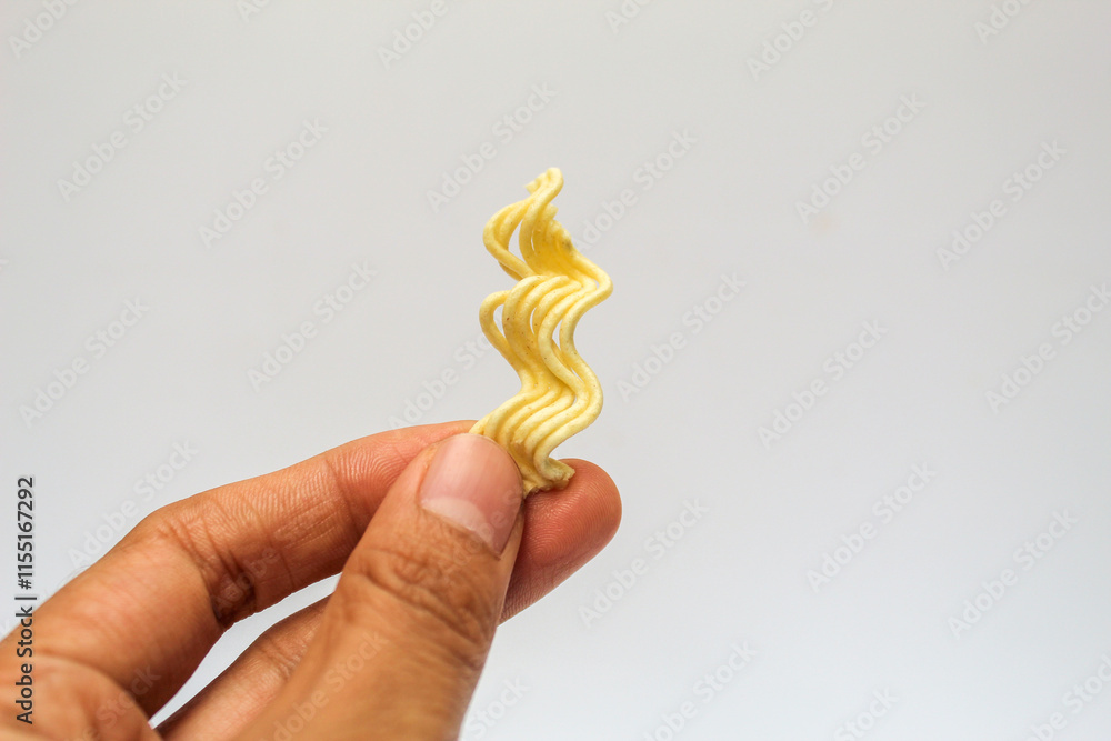 noodle shape with white background. instant noodles commonly eaten by ...