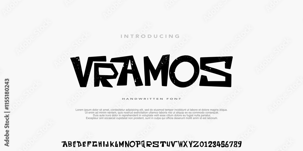 Vramos Handwritten Font,Original Alphabet,Uppercase Typeface ,design ...