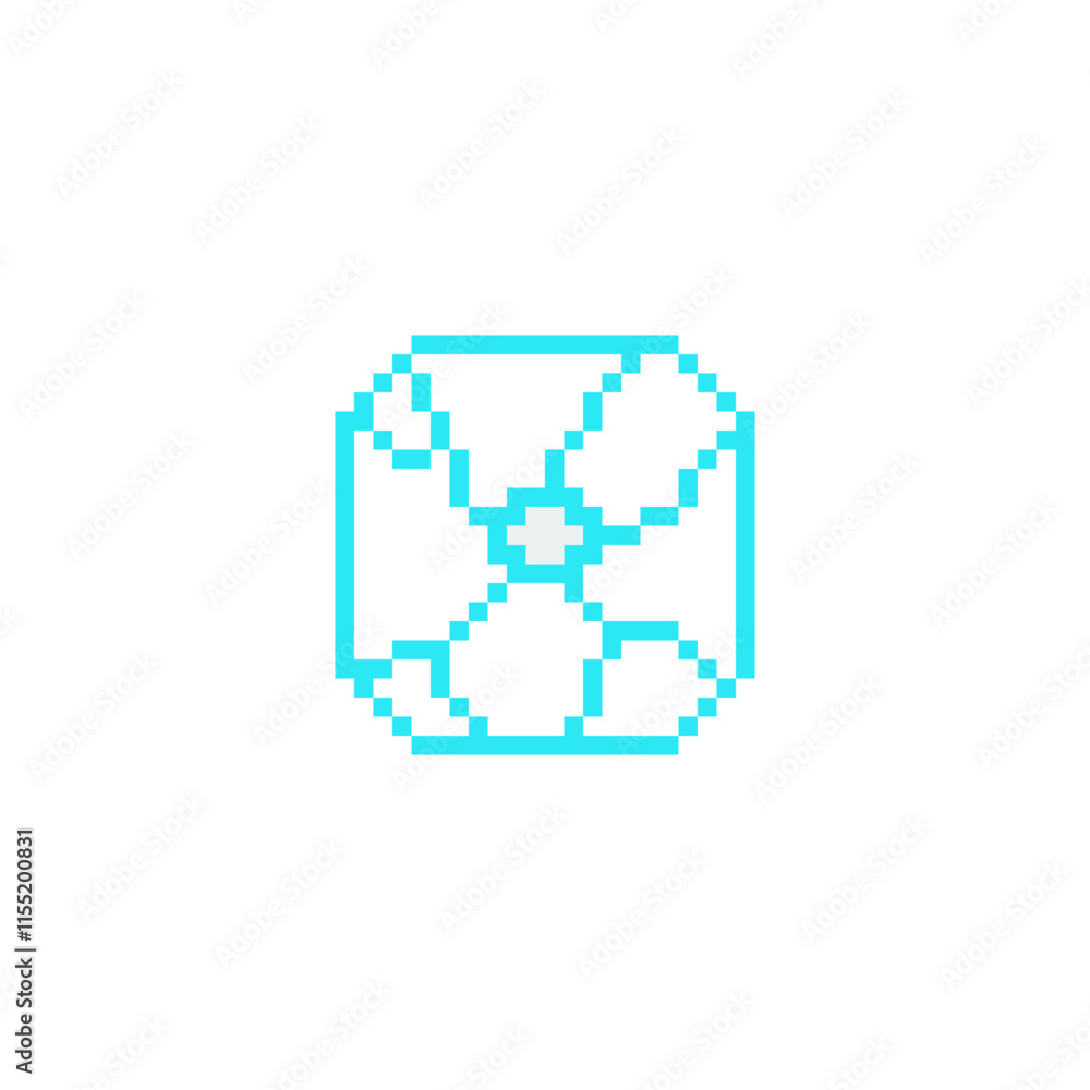 Pixel art abstract icon Fx light effects. Light symbols. Electric ...