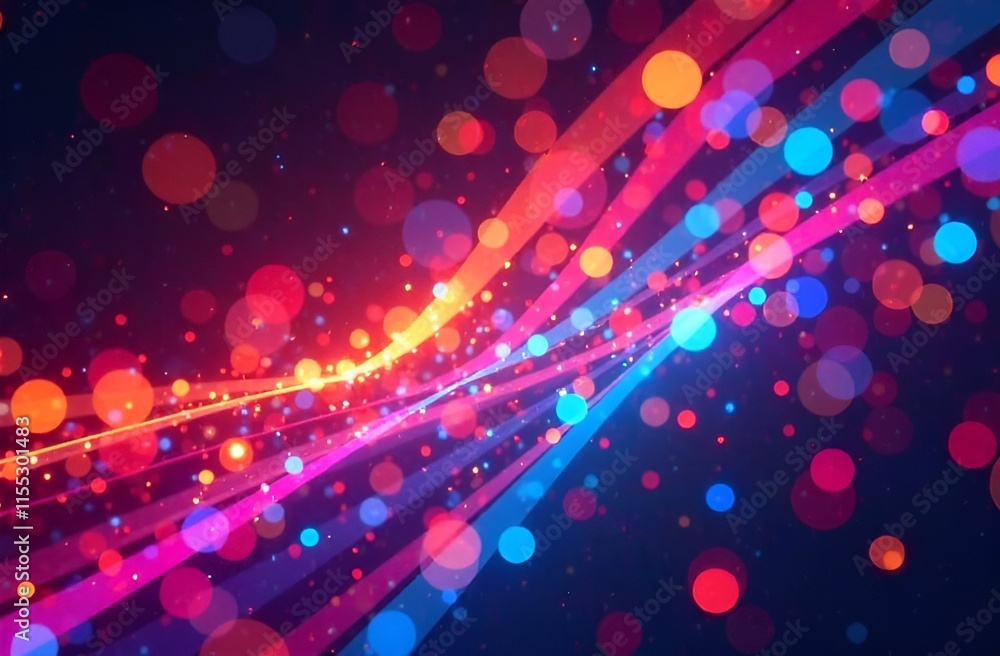 Rainbow motion effect Neon Lights. Internation color day background in ...