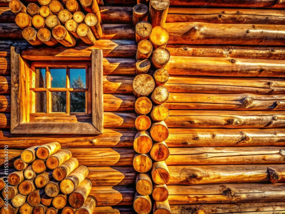 Instagram-worthy rustic log cabin. Drone photography captures the ...