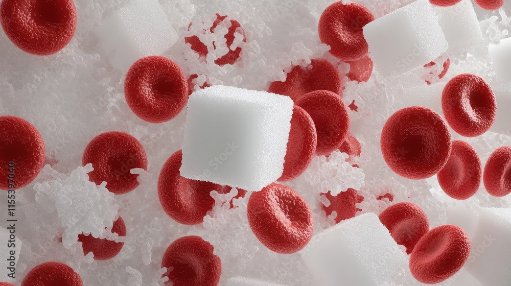 Blood Sugar and Cubes - Red blood cells, sugar cubes, health, glucose ...
