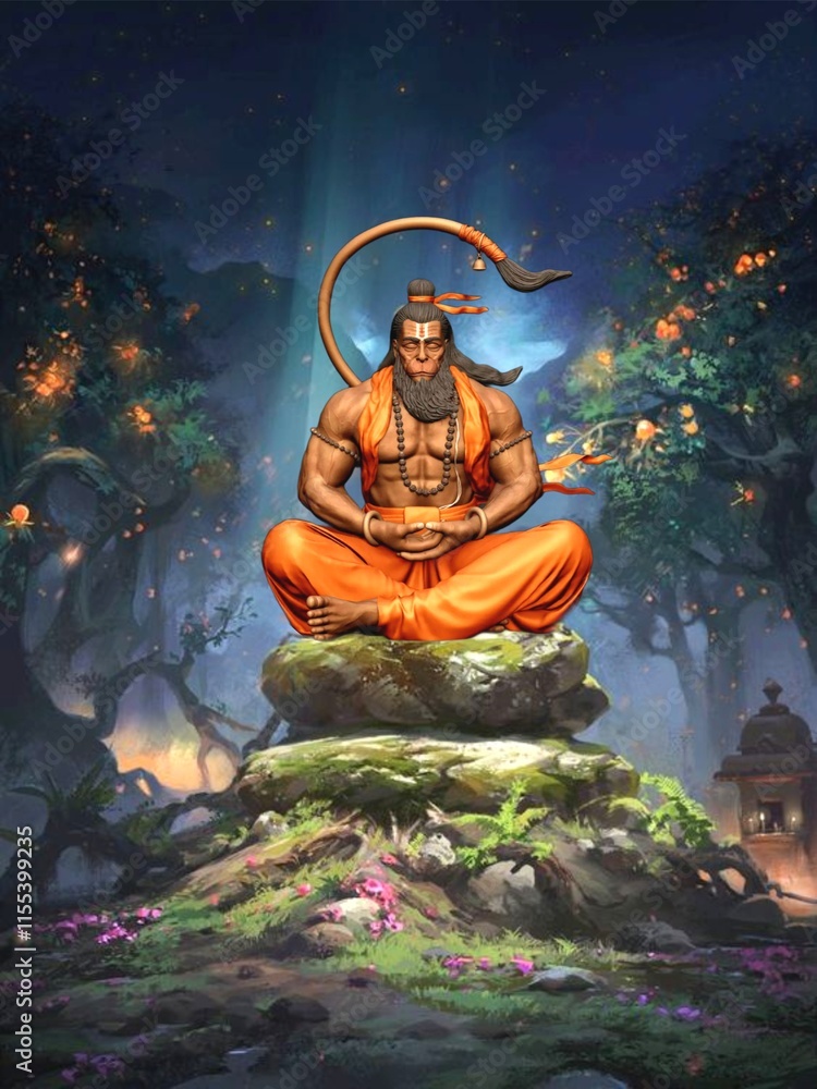 Illustration Stock jai shri ram, Hanuman, Lord Haniman, Jai Shri Ram ...