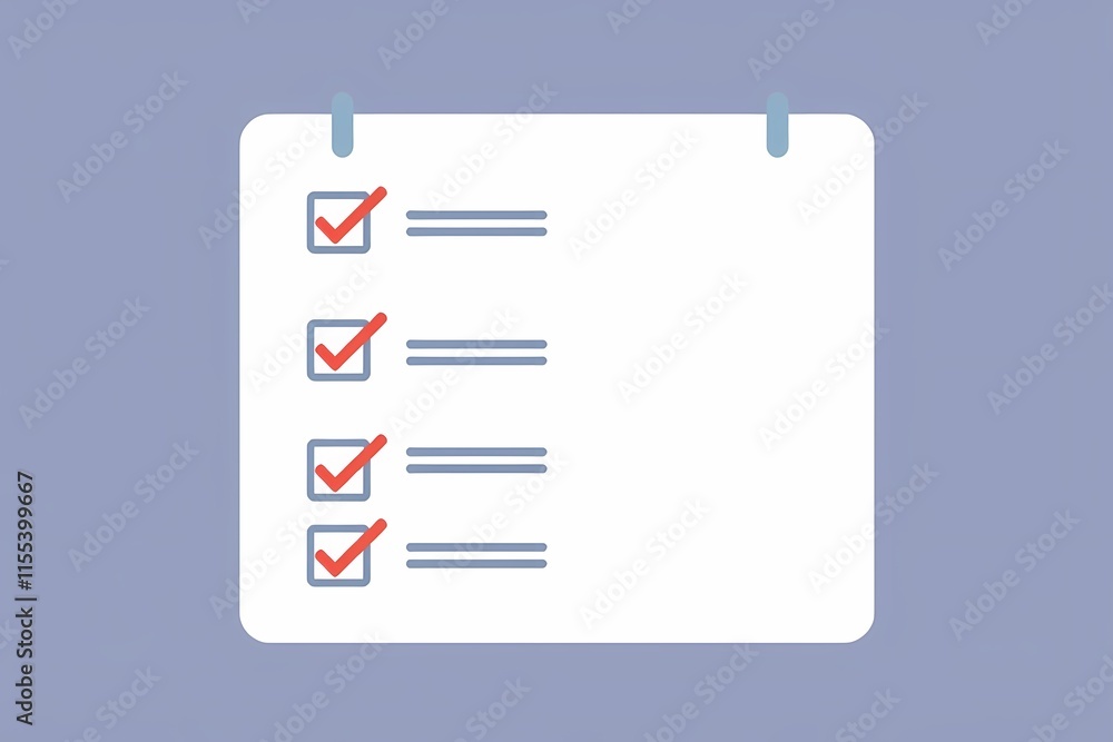 Ilustración de Stock Completed To-Do List: A clean and minimalist ...