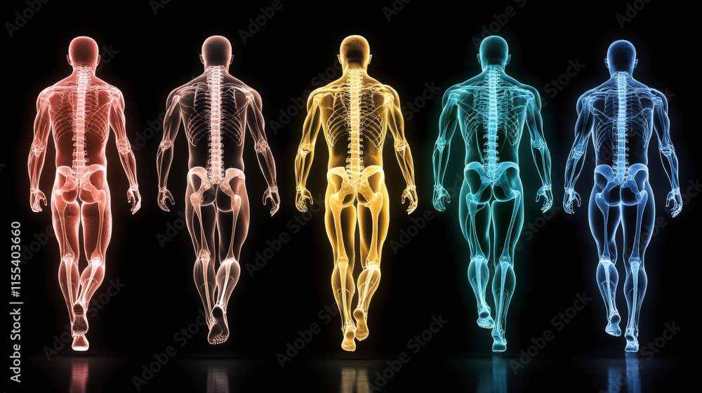 Explore the human spine anatomy with this colorful 3D skeletal ...