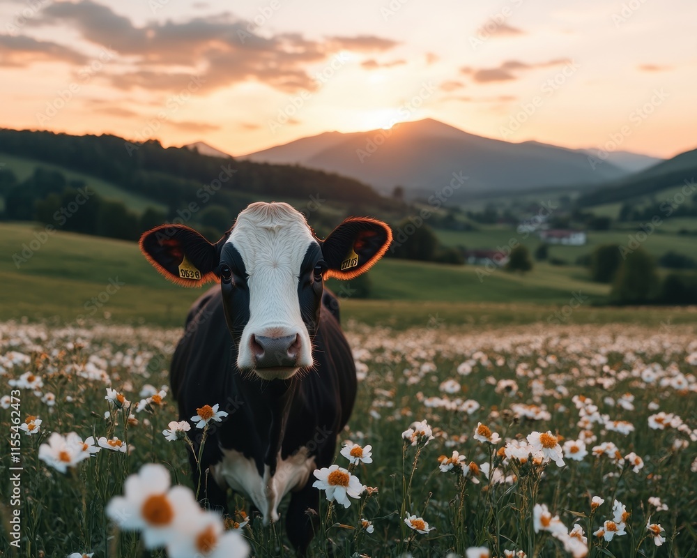Explore a dynamic image of dairy cattle grazing on sustainable fields ...