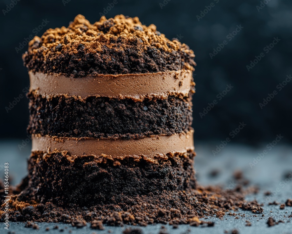 Observe soil processing on an organic farm, with visible layers of compost and organic additives ...