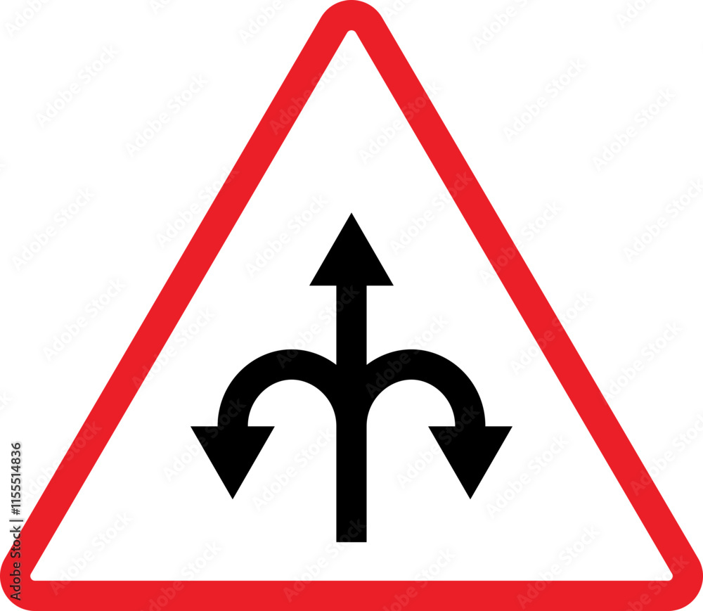 Triangular Traffic road sign board icon. Indicator and warning sign in ...