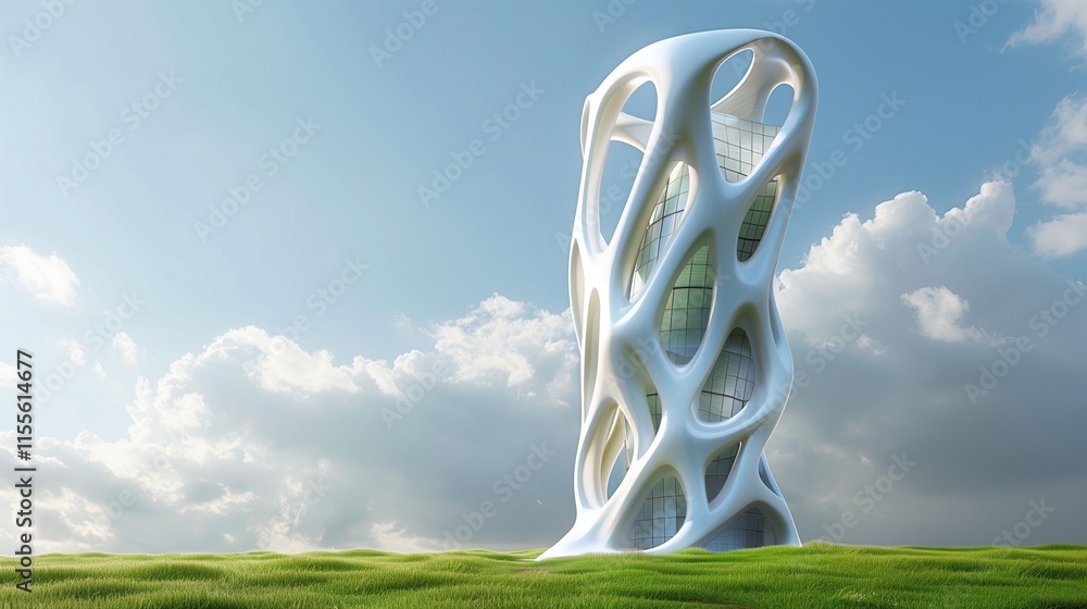 Conceptual futuristic modular skyscraper of the future. The project ...