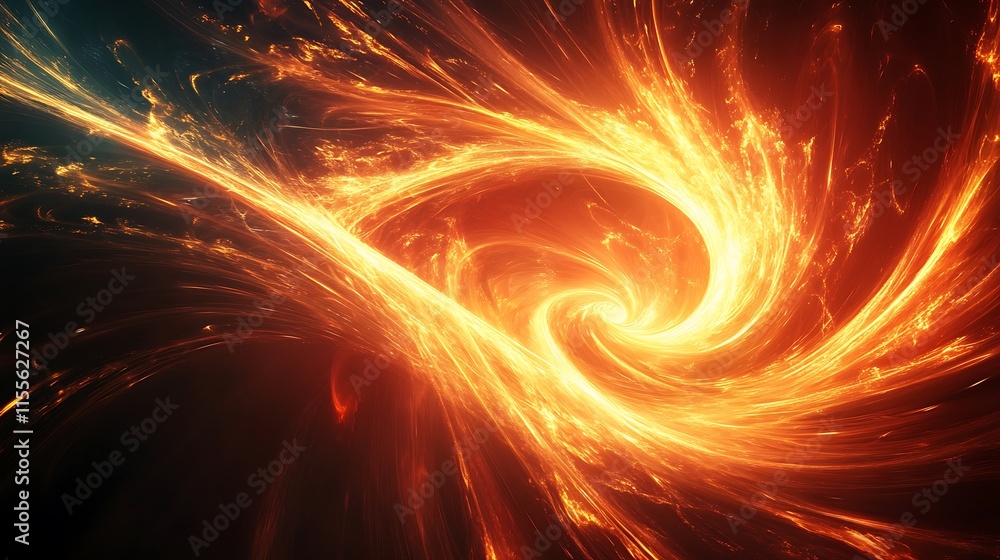 Bright fire flames flickering and spreading in a natural wave-like ...