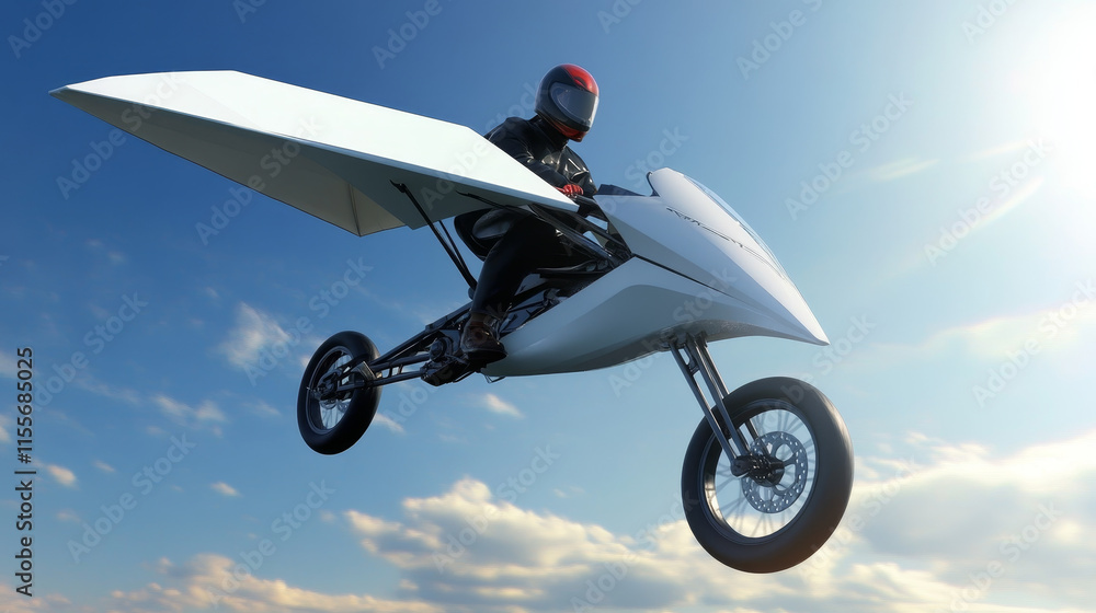 Hologram Moto hang-glider. A holographic projection of Moto hang-glider ...