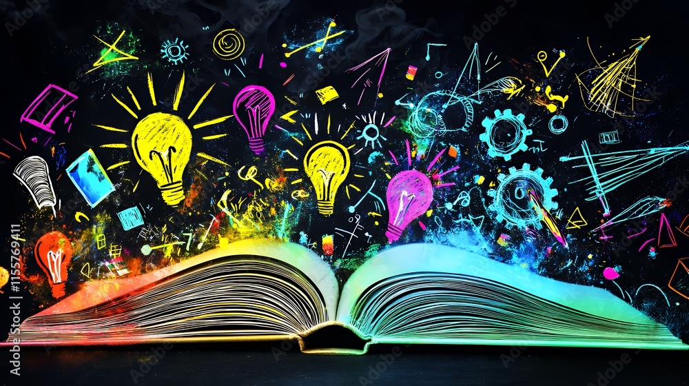 Open Book of Ideas: A vibrant explosion of creativity and knowledge ...