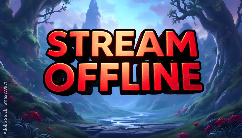 Twitch Stream Offline Screen overlay Design for Gaming Channels Stock ...