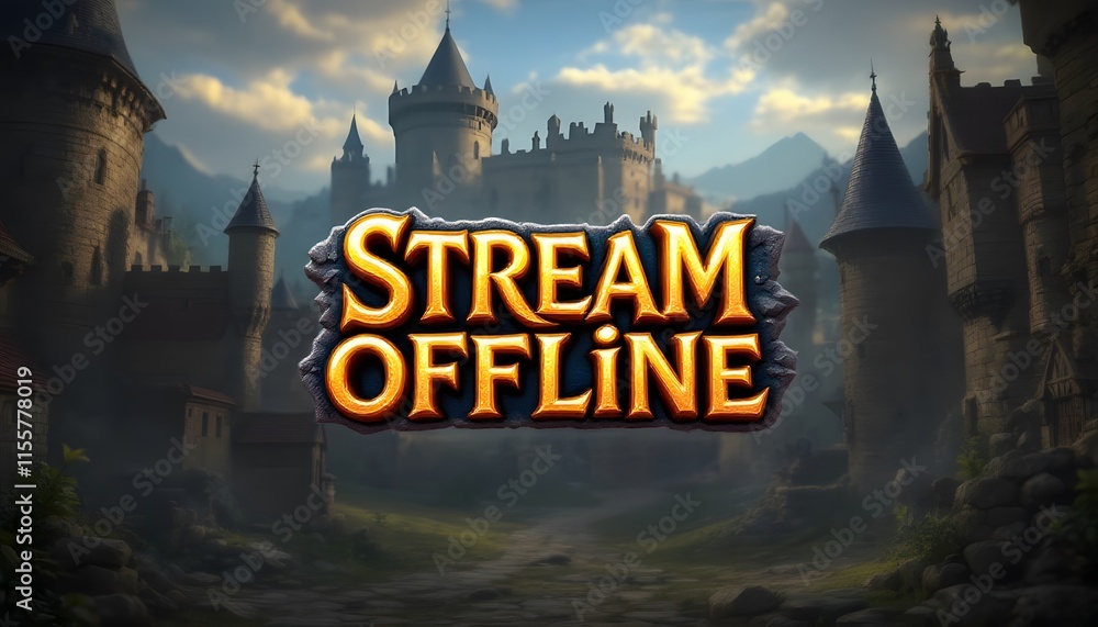 Twitch Stream Offline Screen overlay Design for Gaming Channels Stock ...