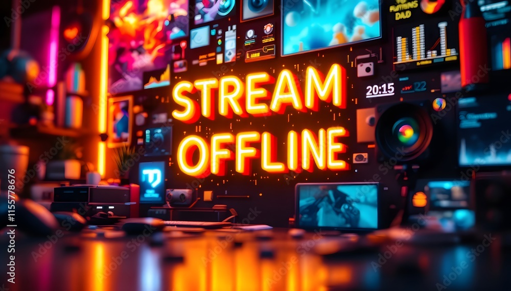 Twitch Stream Offline Screen overlay Design for Gaming Channels Stock ...