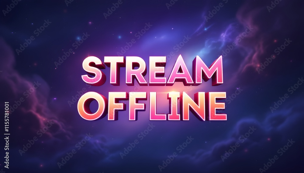 Twitch Stream Offline Screen overlay Design for Gaming Channels Stock Illustration | Adobe Stock