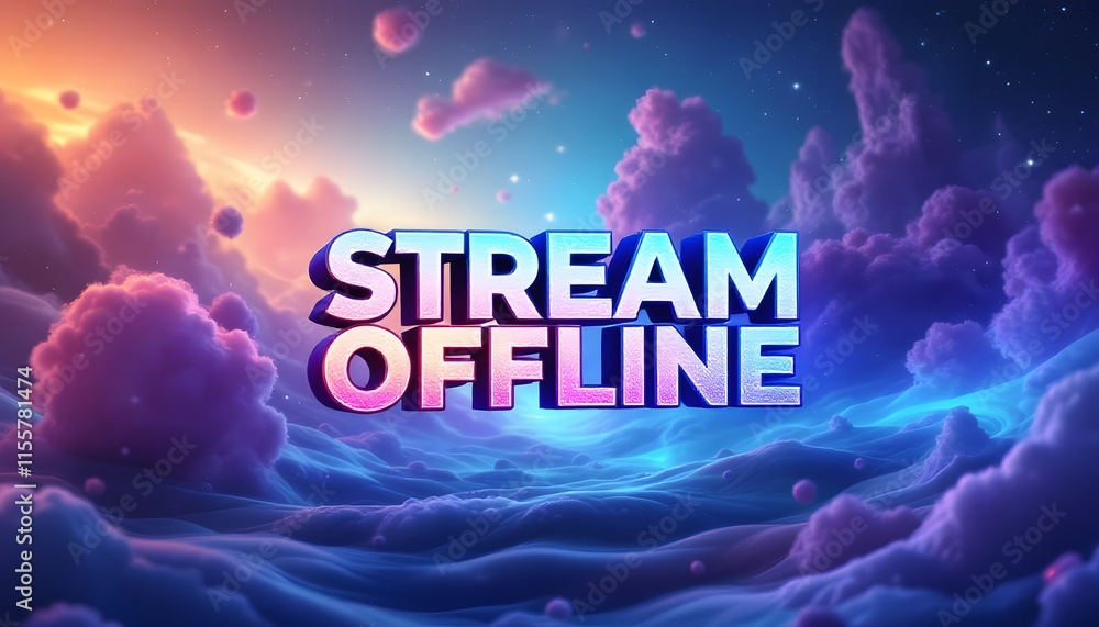 Twitch Stream Offline Screen overlay Design for Gaming Channels Stock ...