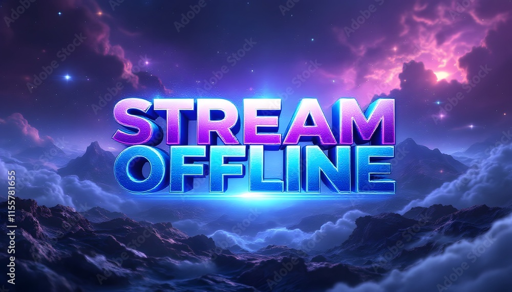 Twitch Stream Offline Screen overlay Design for Gaming Channels Stock ...
