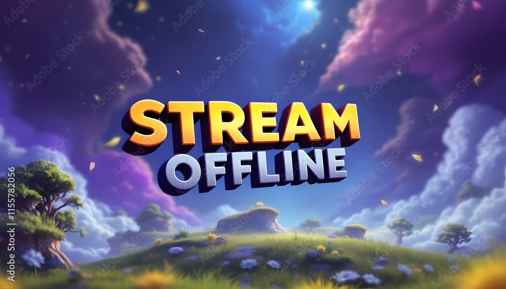 Twitch Stream Offline Screen overlay Design for Gaming Channels Stock ...