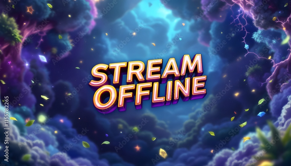 Twitch Stream Offline Screen overlay Design for Gaming Channels Stock ...