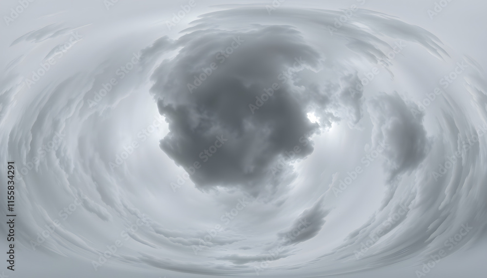 gray sky hdri 360 panorama with dark cloud before storm in seamless ...