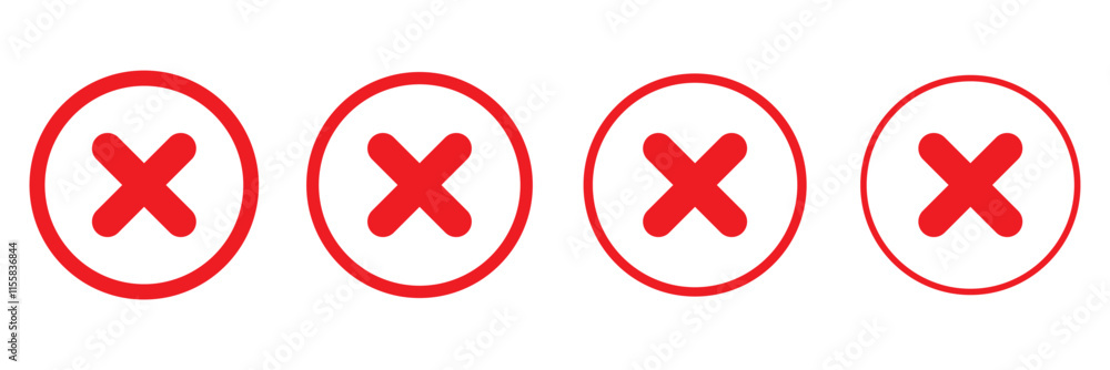 Checkmark cross icon Checkmark icon set. Checkmark right symbol tick ...