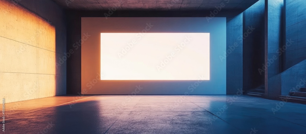 Modern conference room with large projection screen and versatile space ...